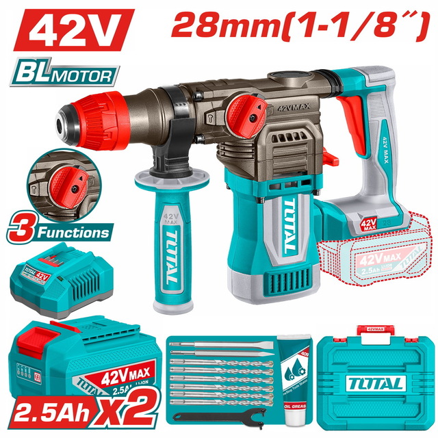 TOTAL Cordless rotary hammer (TRHLI422882E)