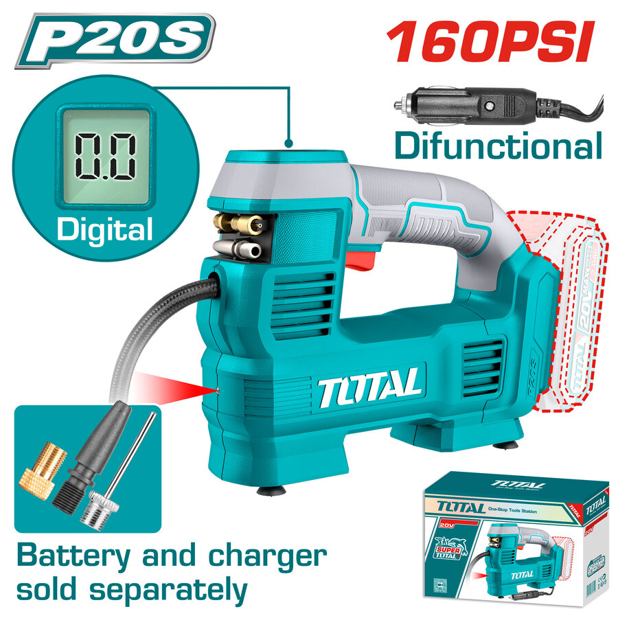 TOTAL Cordless auto air compressor (TACLI2012)